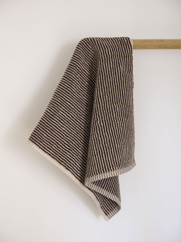 Stripe Cotton Hand Towel | Cocoa/Bone – Olive Interiors & Fashion